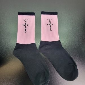 Underwear & Socks | Travis Scott Cactus Jack Black Pink Crew Socks ...